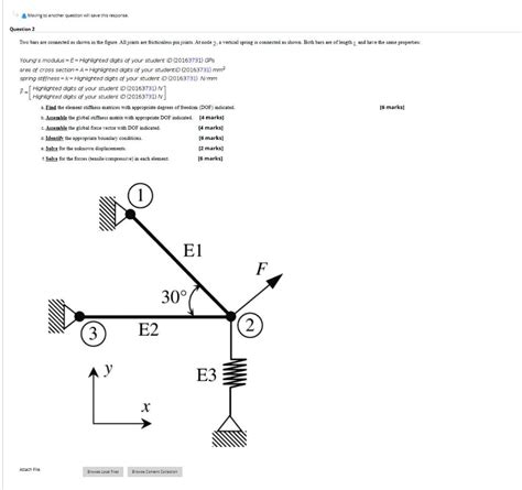 Pls Solve This Finite Element Question Question2 Iwo Bars Are Connected