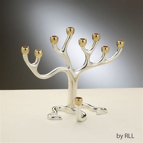 生命の木ハヌカ用メノラーmenorah Tree Of Life With Velvet Pouch ヘブライ雑貨と文房具の店 エフロノット