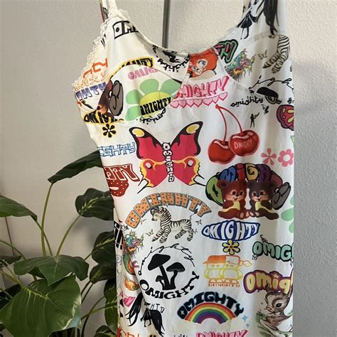 Omighty Tattoo White Mini Dress Worn Once Super Depop