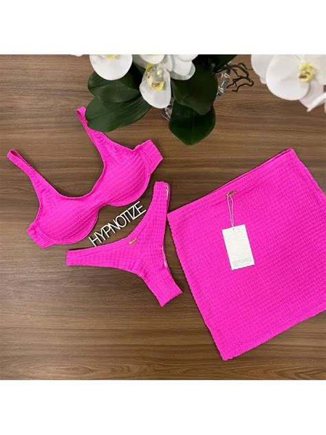 Bikini Karine Lastex Pink Hypnotize Fashion Beach Activewear