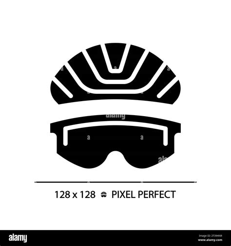 2d Simple Black Glyph Style Eye Protection Icon Stock Vector Image