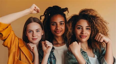 Young Women With Clenched Fists Sitting On Bench Premium Ai Generated