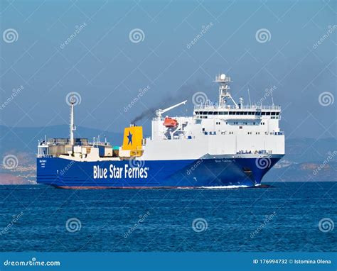 A Ferry Blue Star Ferries Editorial Photography Image Of Direction