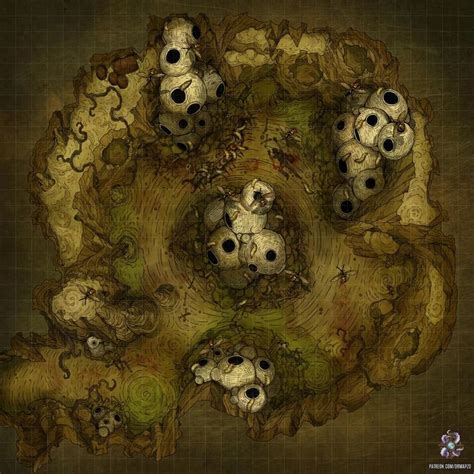 Wasp Nest Battle Map 30x30 Battlemaps Dungeons And Dragons Dungeon Maps Dnd World Map