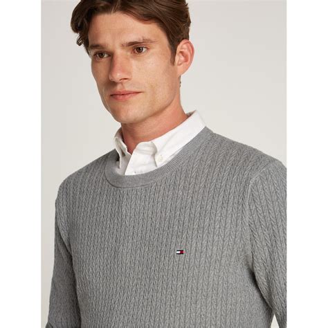 Tommy Hilfiger Herringbone Structure C Nk Men Jumpers Flannels