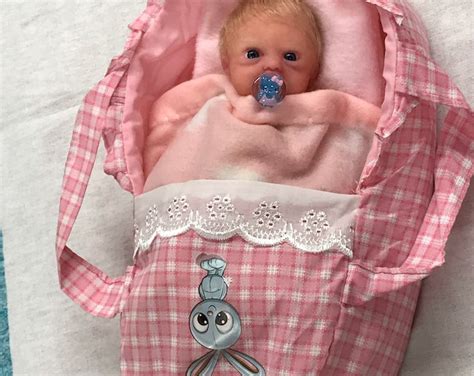 Miniature Silicone Doll Bed Reborn Doll Bed Ooak Doll Bed Micro