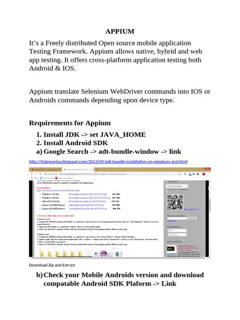 appium pdf android operating system eclipse software