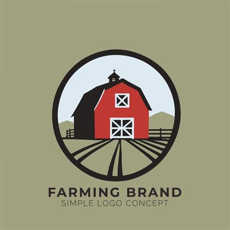 Farm Logo Konzept für Unternehmen und Branding Premium Vektor