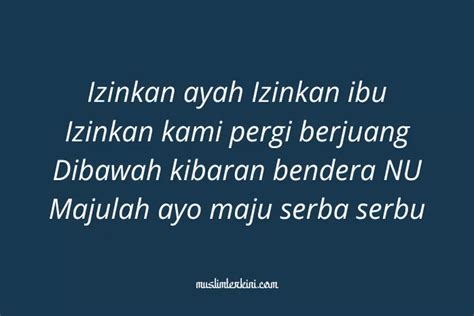 Izinkan Ayah Izinkan Ibu Lirik Mars Banser Izinkan Kami Berjuang