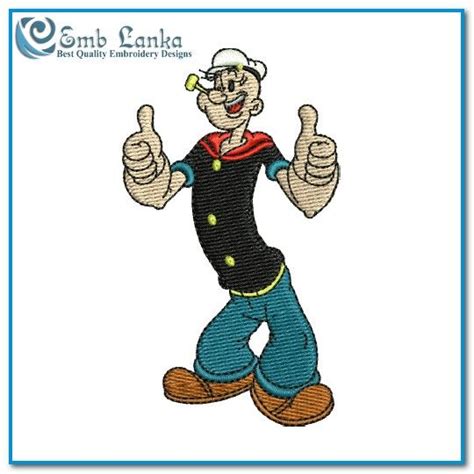 Popeye The Sailor Man Cartoon 3 Embroidery Design Embroidery Designs