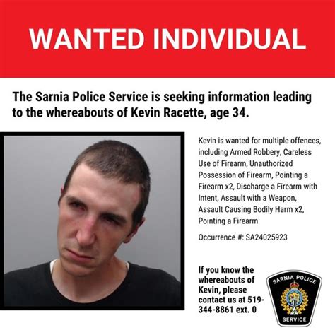 Sarnia Police Still Searching For Armed Robbery Suspect The Sarnia