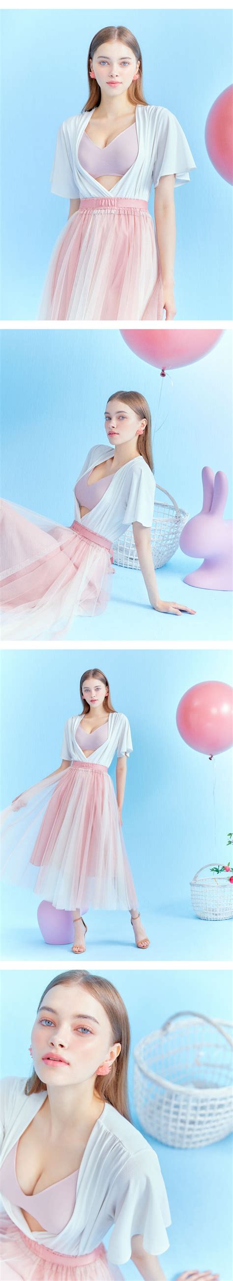 퓨징 쉐이핑 젤리 핑크 브라 팬티 세트 감도 깊은 취향 셀렉트샵 CM