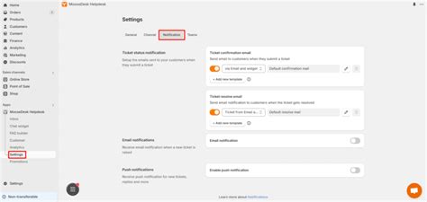 moosedesk notifications overview moosedesk