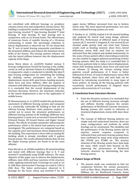 A Review Of Detailed Investigation On Retrofitting Of Reinforced Concrete Frames Using Steel