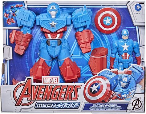 Køb Marvel Avengers - Mech Strike 15cm - Captain America Ultimate Mech ...