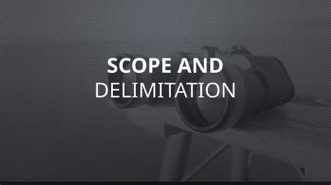 Qualitative Research Scope And Delimitation Pptx