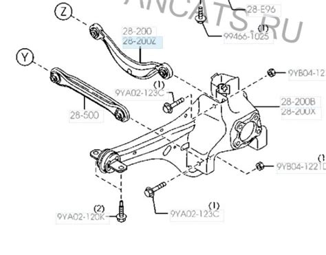 Рычаг RR (L) серповидный для Mazda CX-7 (ER) (MAZDA) EG2128C20 ...