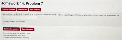 Solved 3 points Suppose uˉ 1 2 and vˉ 8 1 are two Chegg com