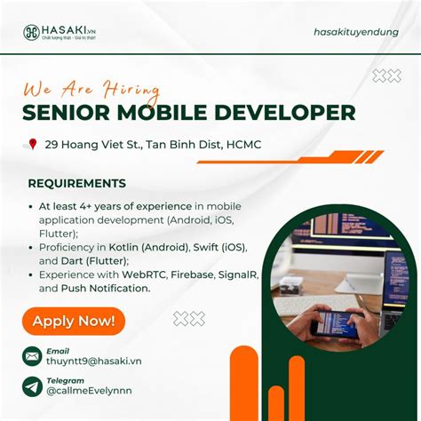 Hasaki Hasakituyendung Hasakicareer Senior Mobile Developer Hasakivn