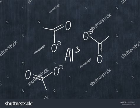 Aluminium Acetate Handwritten Chemical Formula On Stock Illustration