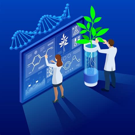 Premium Vector Isometric Concept Of Laboratory Exploring New Methods Of Plant Breeding And