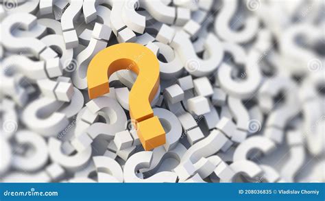 Yellow Question Mark On A Background Of White Signs Stock Illustration Illustration Of Answer