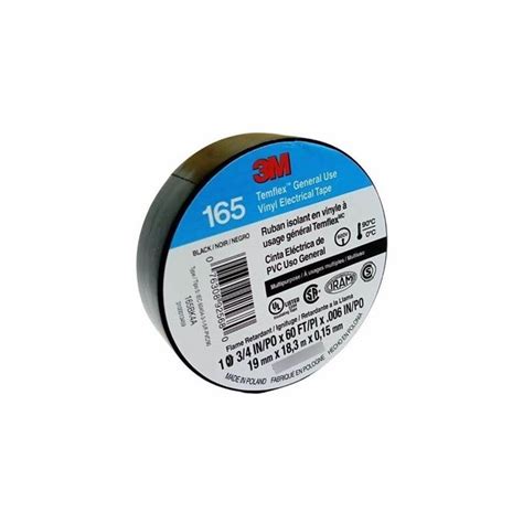 3M CINTA AISLADORA VINILICA TEMFLEX 165 19MM X 18 MTS NEGRO