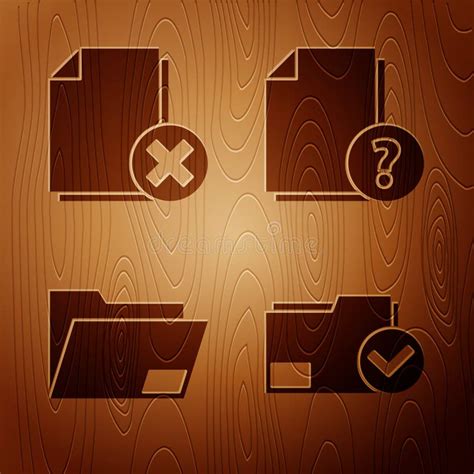 Set Document Folder And Check Mark Delete File Document Document