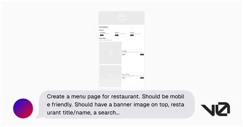 create a menu page for restaurant should be mobile friendly should