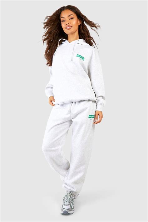 Joggers Wardrobe Essentials Slogan Oversized Jogger Boohoo