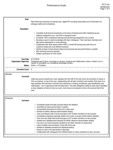 Performancegoals Pdf Customer Satisfaction Business