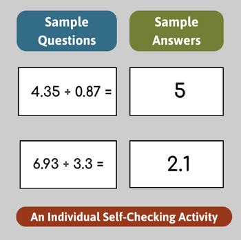 Question Stacks Dividing Decimals By Numerical Nomad TPT