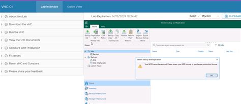 License Expired On Hands On Lab Vhc Utility For Veeam Best Practices