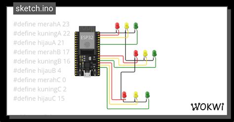 Tantangan Lampu Pertigaan Copy Wokwi Esp32 Stm32 Arduino Simulator