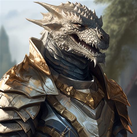 Silver Dragonborn Dungeons And Dragons Characters Rpg Character