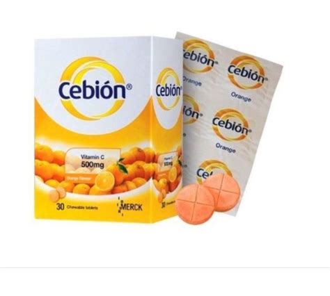 3 X Chewable Tablets 30s Cebion Vitamin C 500mg Orange Healthy Immune