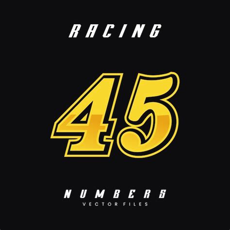 Premium Vector Racing Number Vector Design Template