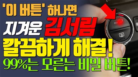 대부분 모르는 차량 김서림 차단법 이 버튼 하나만 누르면 완벽하게 방지됩니다 겨울철 차량 김서림 성에 방지 꿀팁 블랙아이스