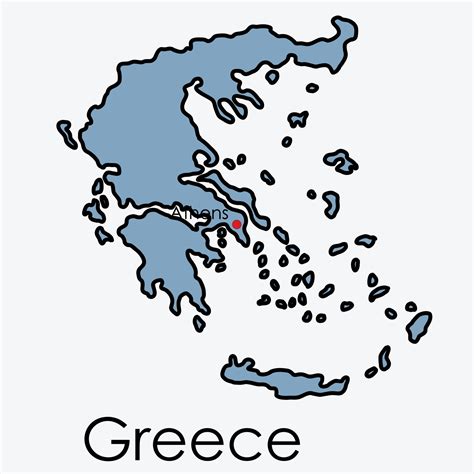 Greece Map Freehand Drawing On White Background 6735856 Vector Art At
