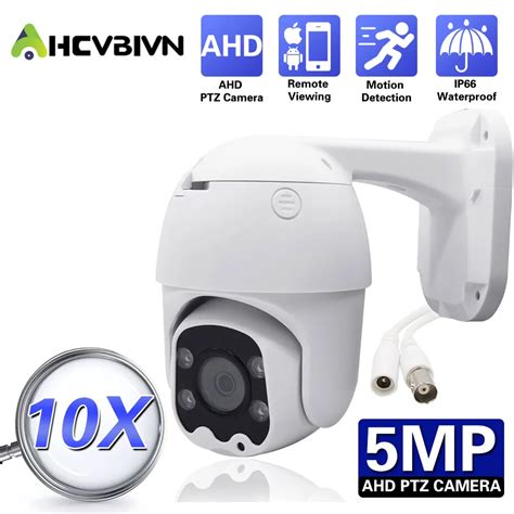 Cámara De Seguridad Ahd Con Zoom De 10x Videocámara Ptz Analógica De
