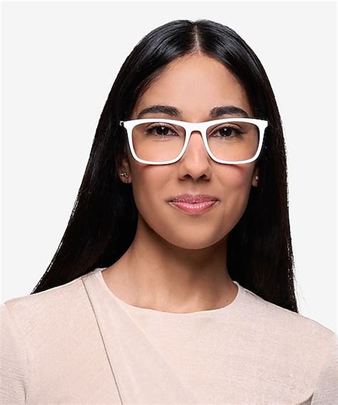 Instance Rectangle White Glasses For Men Eyebuydirect Canada