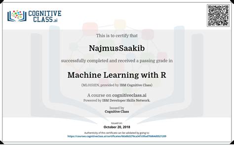Ibm Cognitive Class Ml0151en Certificate Cognitiveclass