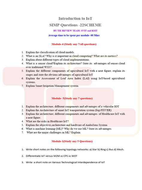 Iot Simp Qb 1 Pdf Pdf Internet Of Things Network Topology