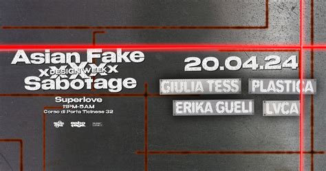 Asian Fake Xxx Sabotage Speciale Design Week Asian Fake Store