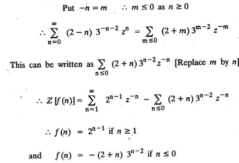 Inverse Z Transform Definition Solved Example Problems