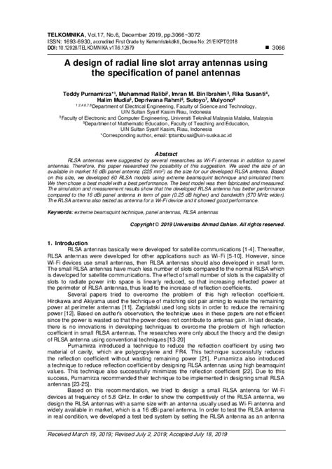 Pdf A Design Of Radial Line Slot Array Antennas Using The