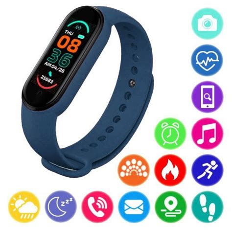 ᐉ Фитнес-браслет FitPro Smart Band M6 Bluetooth 80 mAh Blue (tf4612 ...