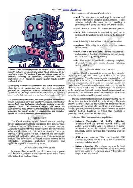 Malware Analysis Report Infamous Chisel [en] Pdf