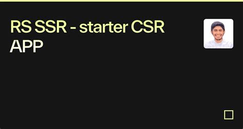 Rs Ssr Starter Csr App Codesandbox