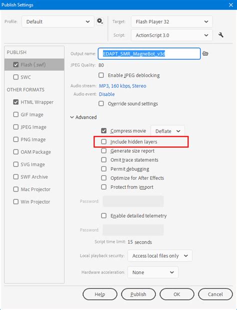 Solved Animate 2020 Export Image Includes Hidden Layers Adobe